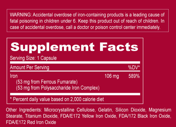 Tandem Iron Supplement - 90 Capsules – US Pharmaceutical Corporation